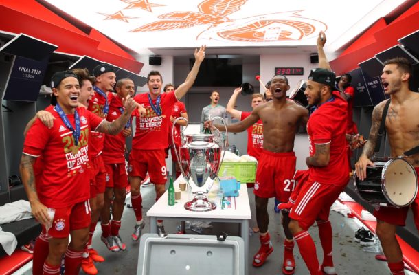 Behind the scenes: Bayern's dressing room celebrations - The Ghana ...