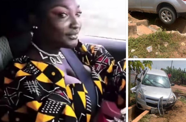 PHOTOS: Okay FM's Abena Moet survives car crash two weeks after her ...
