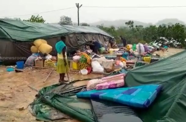 Appiate residents hit again as heavy rains destroy tents in temporary ...