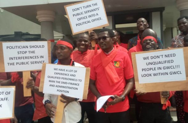 Public Utilities Workers’ Union, GWCL staff protest over Deputy MD’s ...