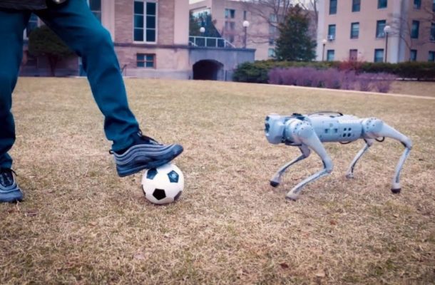 He doesn't play like Lionel Messi, but this four-legged robot surprises ...