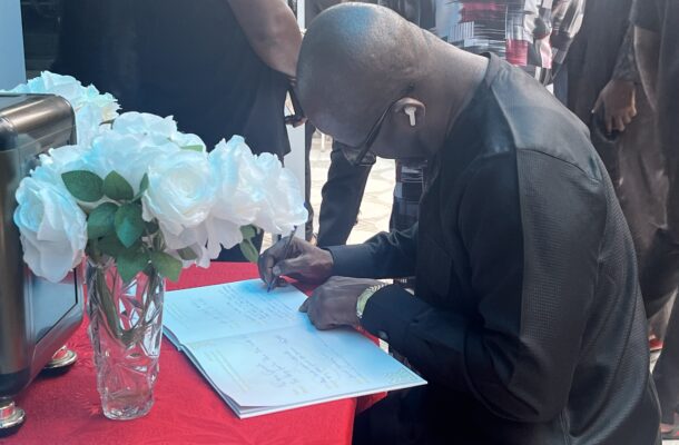 GFA Prez. signs book of condolence of late Black Stars fitness trainer ...